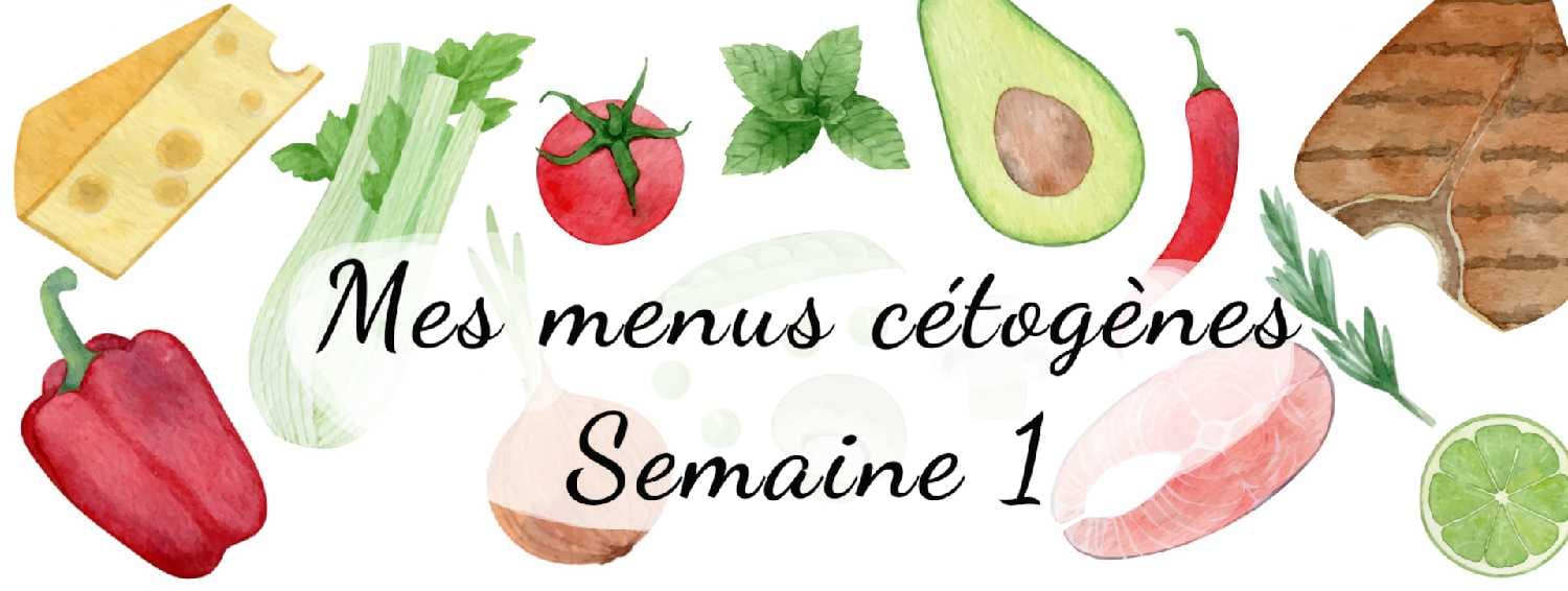 Mes menus cétogènes : semaine 1 - Mon journal céto